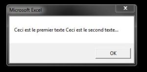 VBA: retour à la ligne, formater un MsgBox | Excel-Malin.com