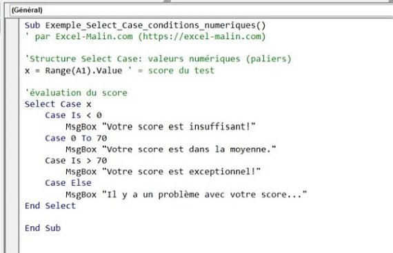 Vba Select Case Mode Demploi Pratique Excel 0827